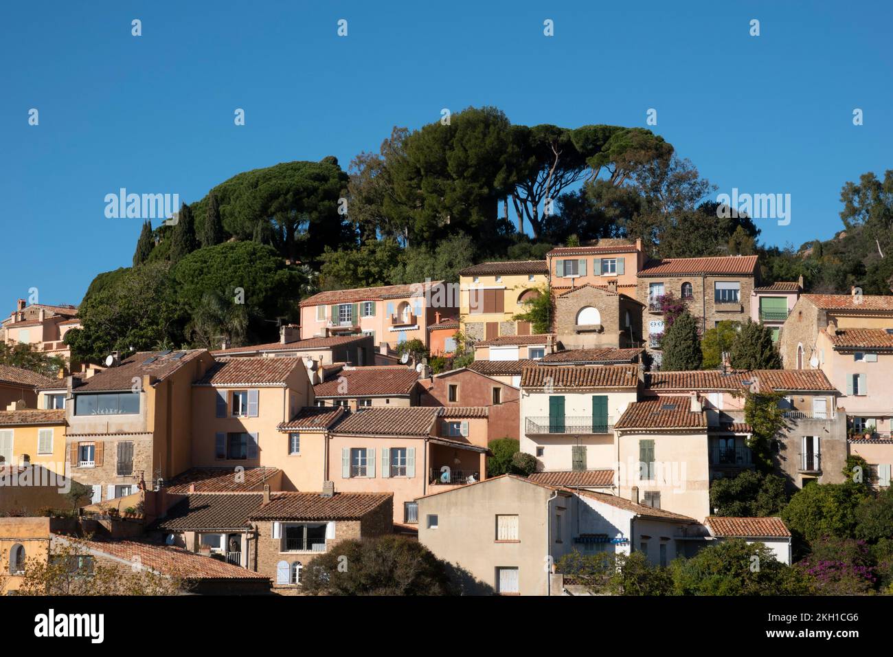 Bormes les Mimosas, charming village in the south of France Stock Photo ...