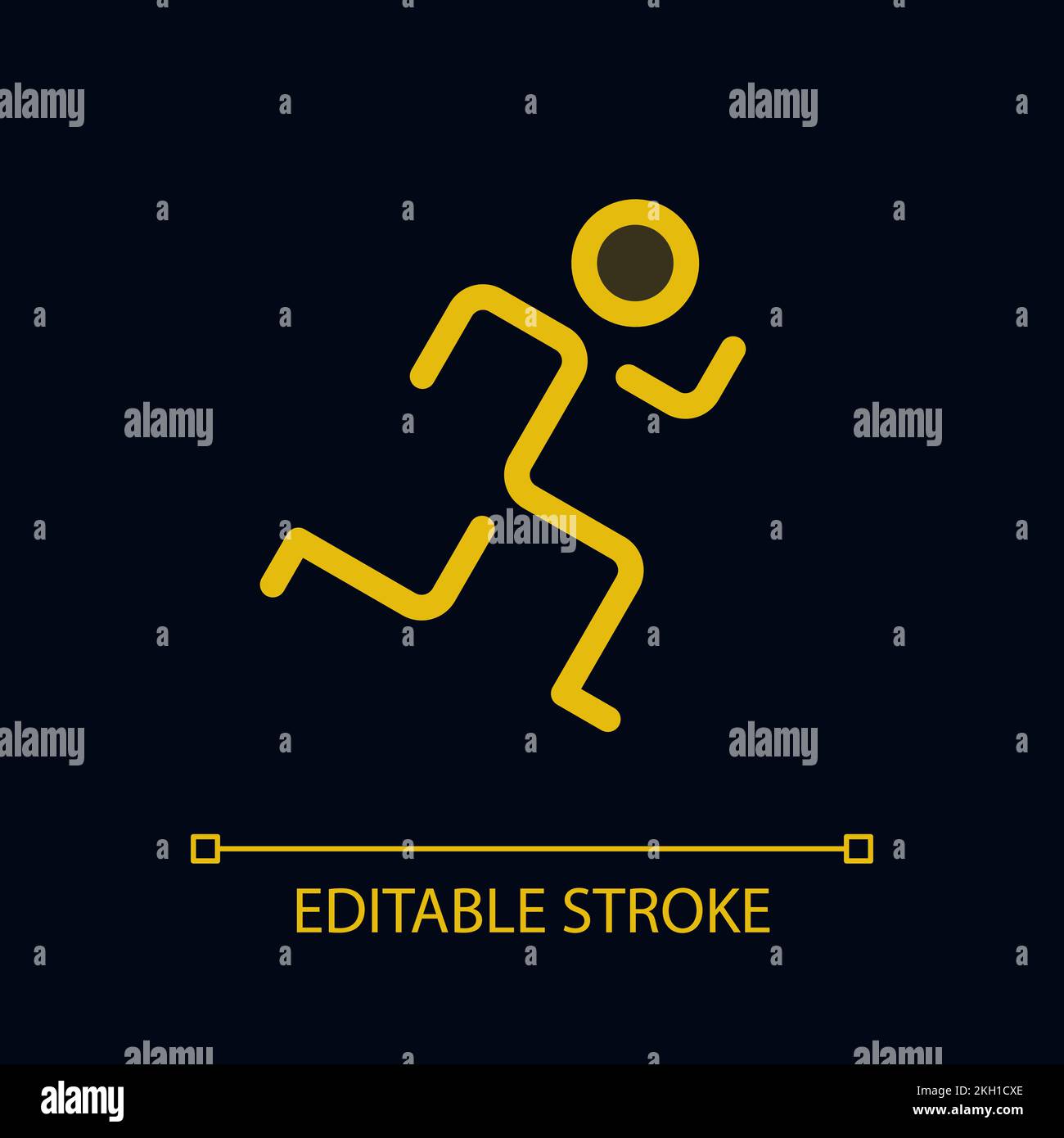 Running pixel perfect glassmorphism ui icon for dark theme Stock Vector ...