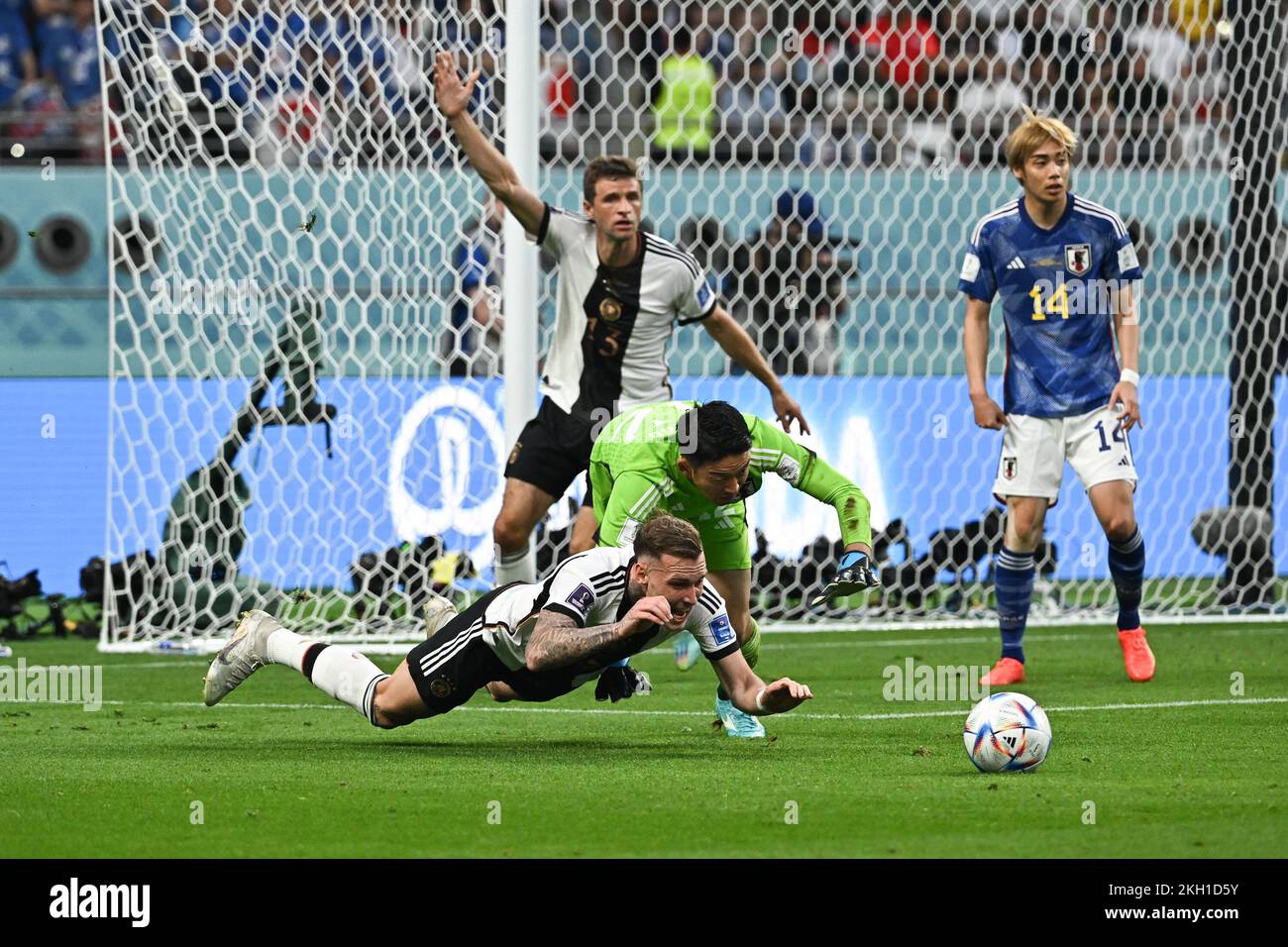 David Raum of Germany and Shuichi Gonda of Japan during Germany v Japon ...