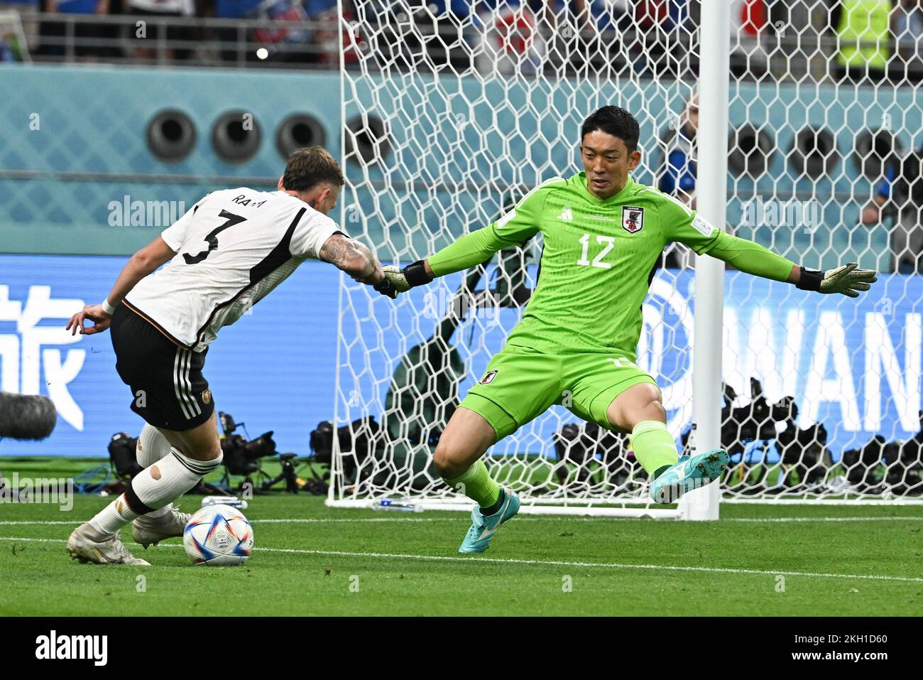 David Raum of Germany and Shuichi Gonda of Japan during Germany v Japon ...
