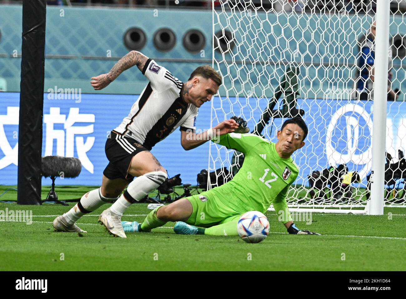 David Raum of Germany and Shuichi Gonda of Japan during Germany v Japon ...
