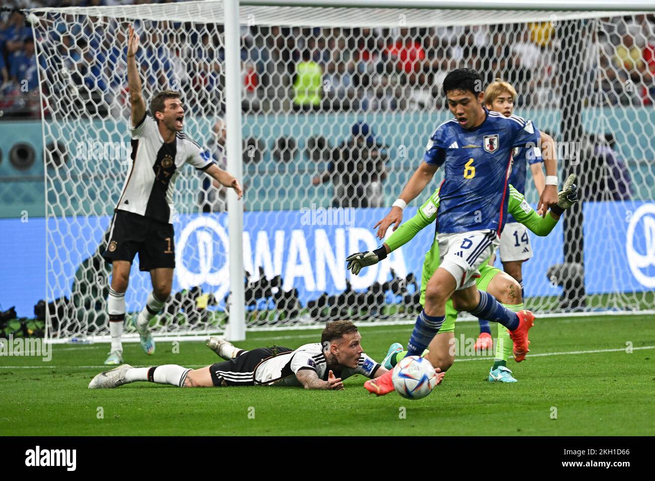 David Raum of Germany and Shuichi Gonda of Japan during Germany v Japon ...