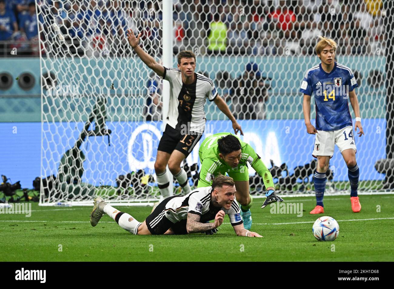 David Raum of Germany and Shuichi Gonda of Japan during Germany v Japon ...
