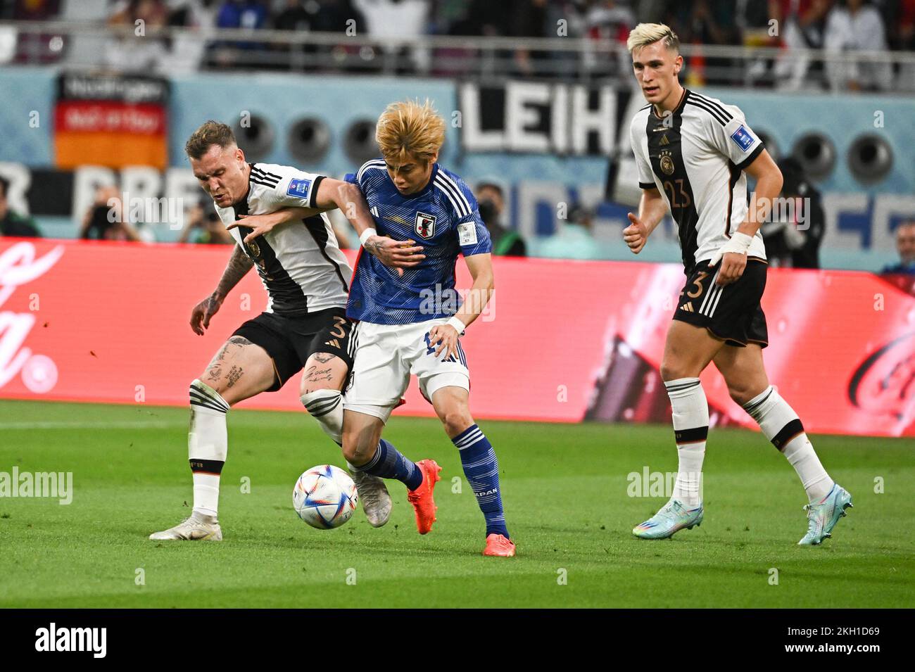 David Raum of Germany and Junya Ito of Japan during Germany v Japon ...