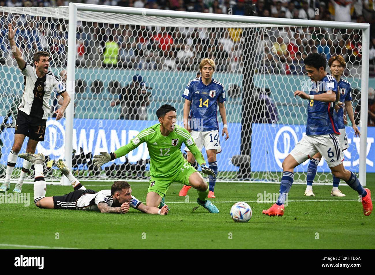 David Raum of Germany and Shuichi Gonda of Japan during Germany v Japon ...