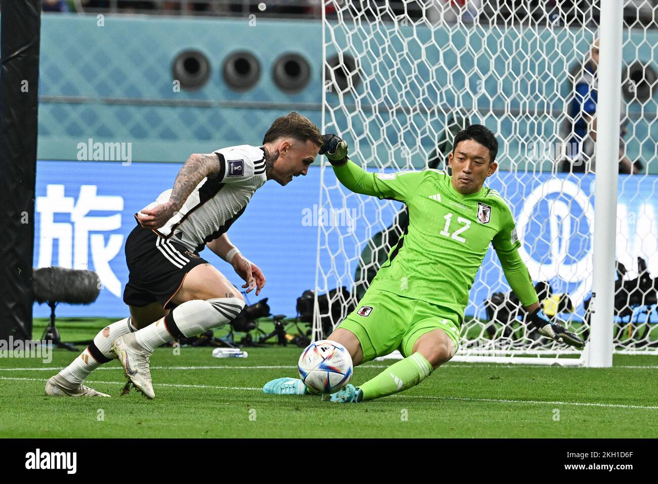 David Raum of Germany and Shuichi Gonda of Japan during Germany v Japon ...