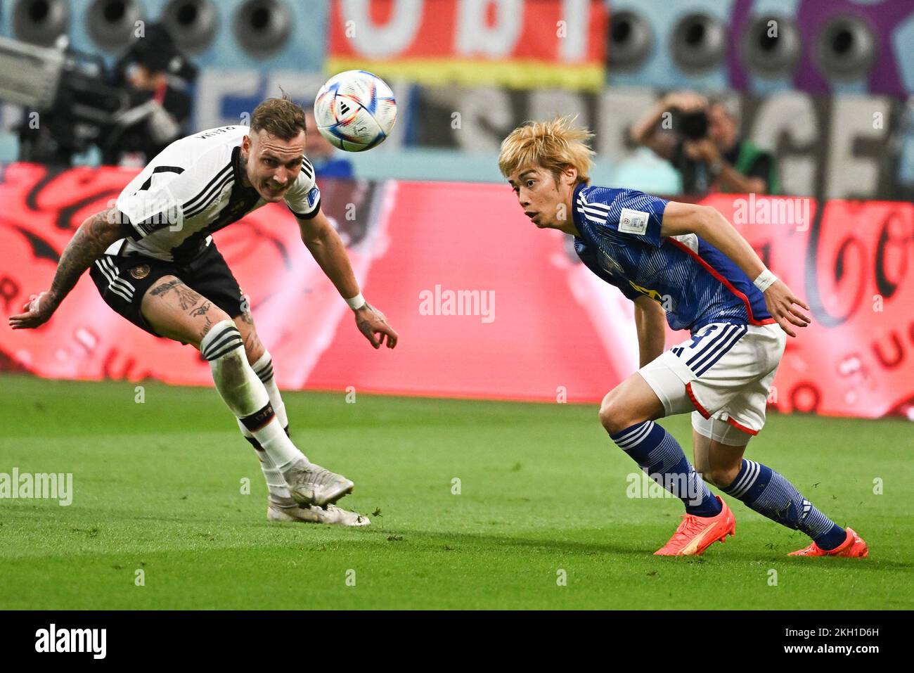 David Raum of Germany and Junya Ito of Japan during Germany v Japon ...