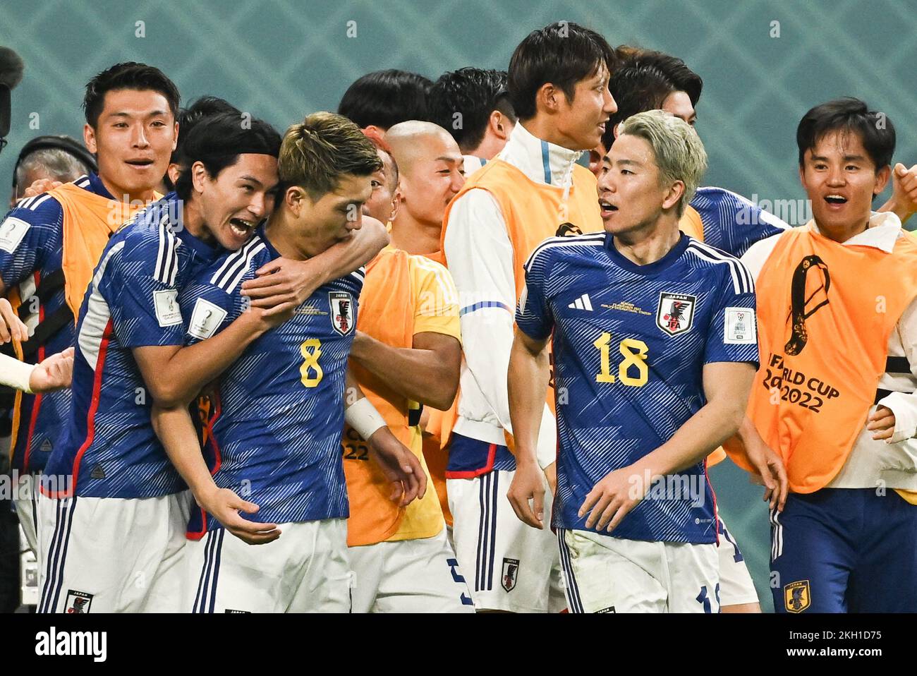 Takuma Asano of Japan during Germany v Japon match of the Fifa World Cup Qatar 2022 at Al ...