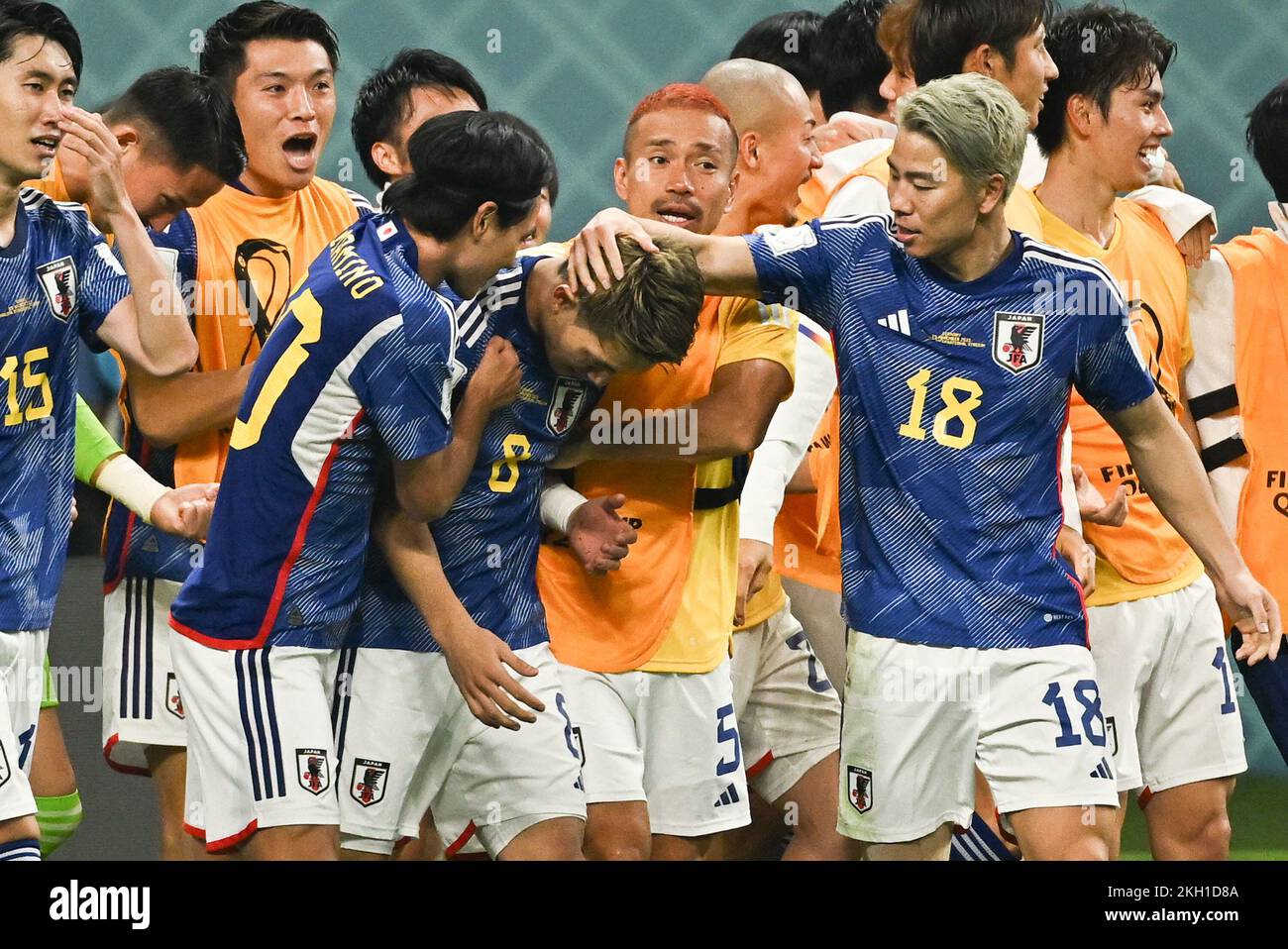 Takuma Asano of Japan during Germany v Japon match of the Fifa World Cup Qatar 2022 at Al ...