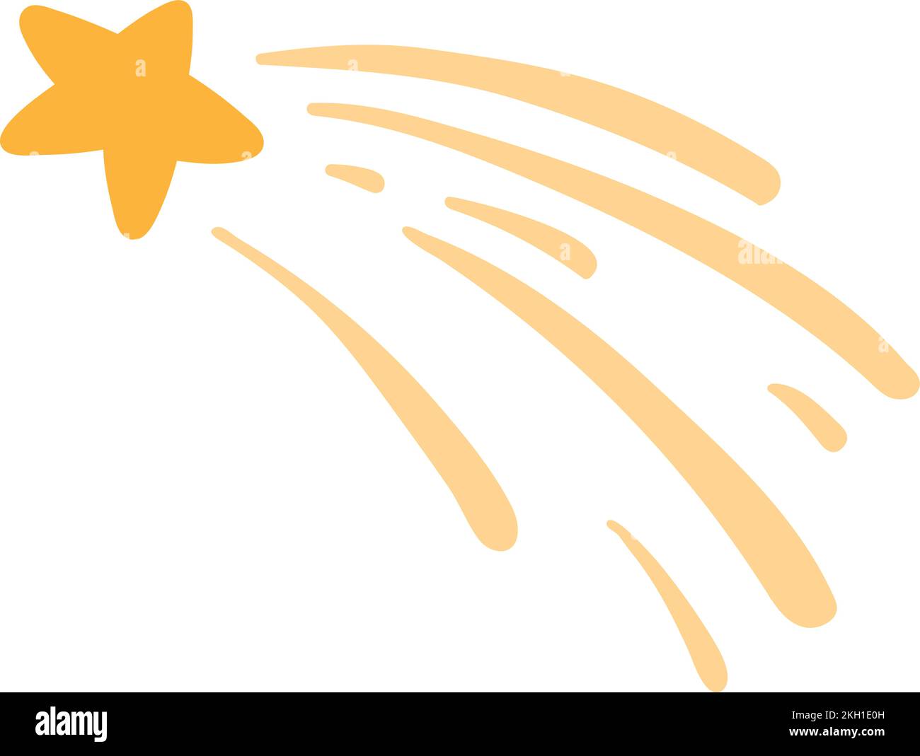 Comet icon. Shooting star cute drawing. Hand drawn meteor Stock Vector Image & Art - Alamy