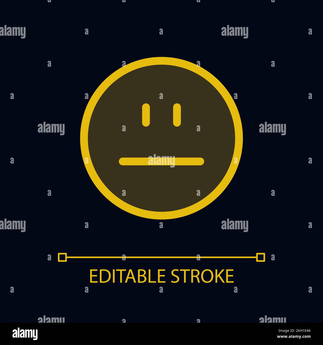 Neutral emoji pixel perfect glassmorphism ui icon for dark theme Stock ...