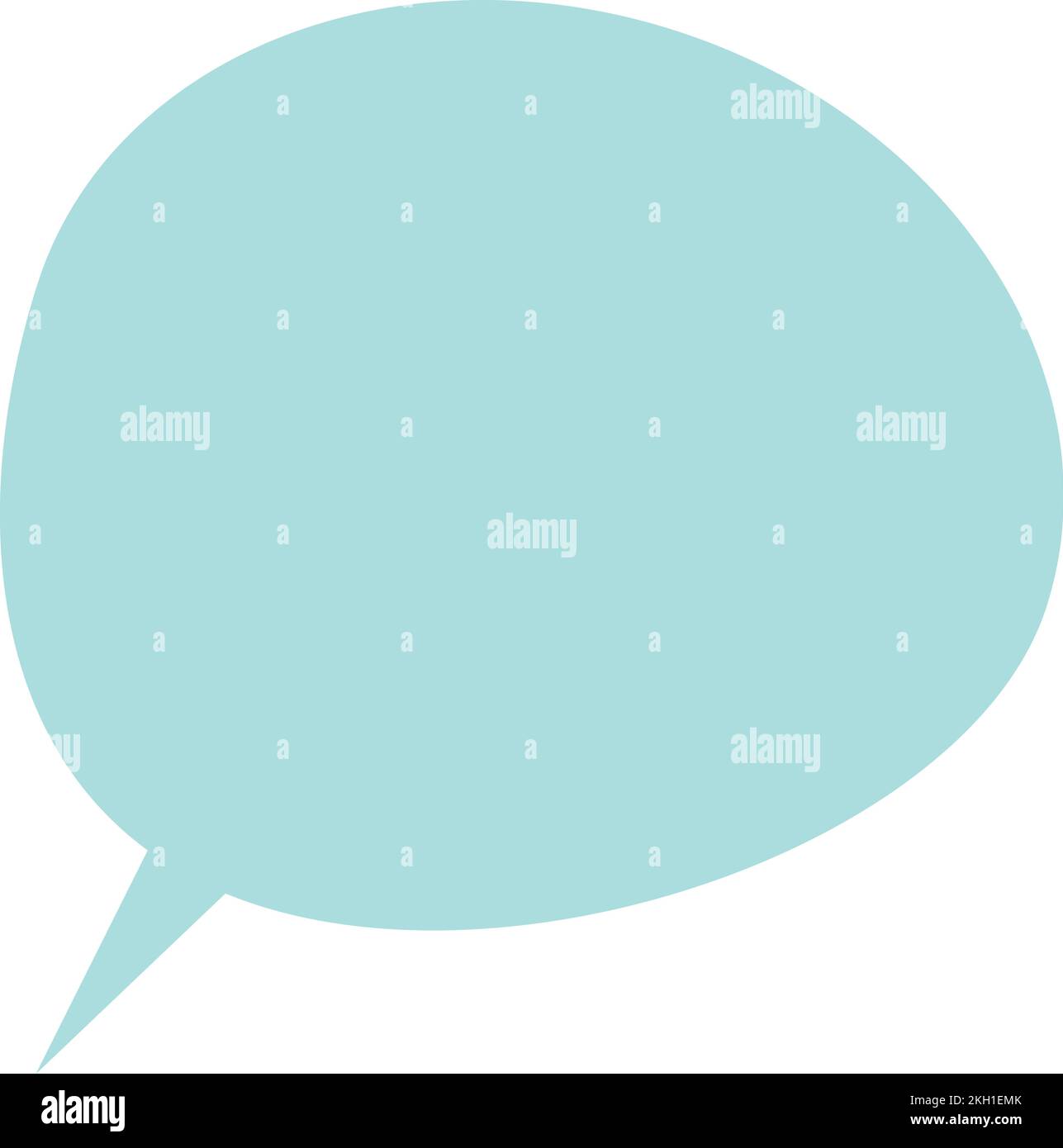 Speech balloon template. Blank message blue cloud Stock Vector Image ...
