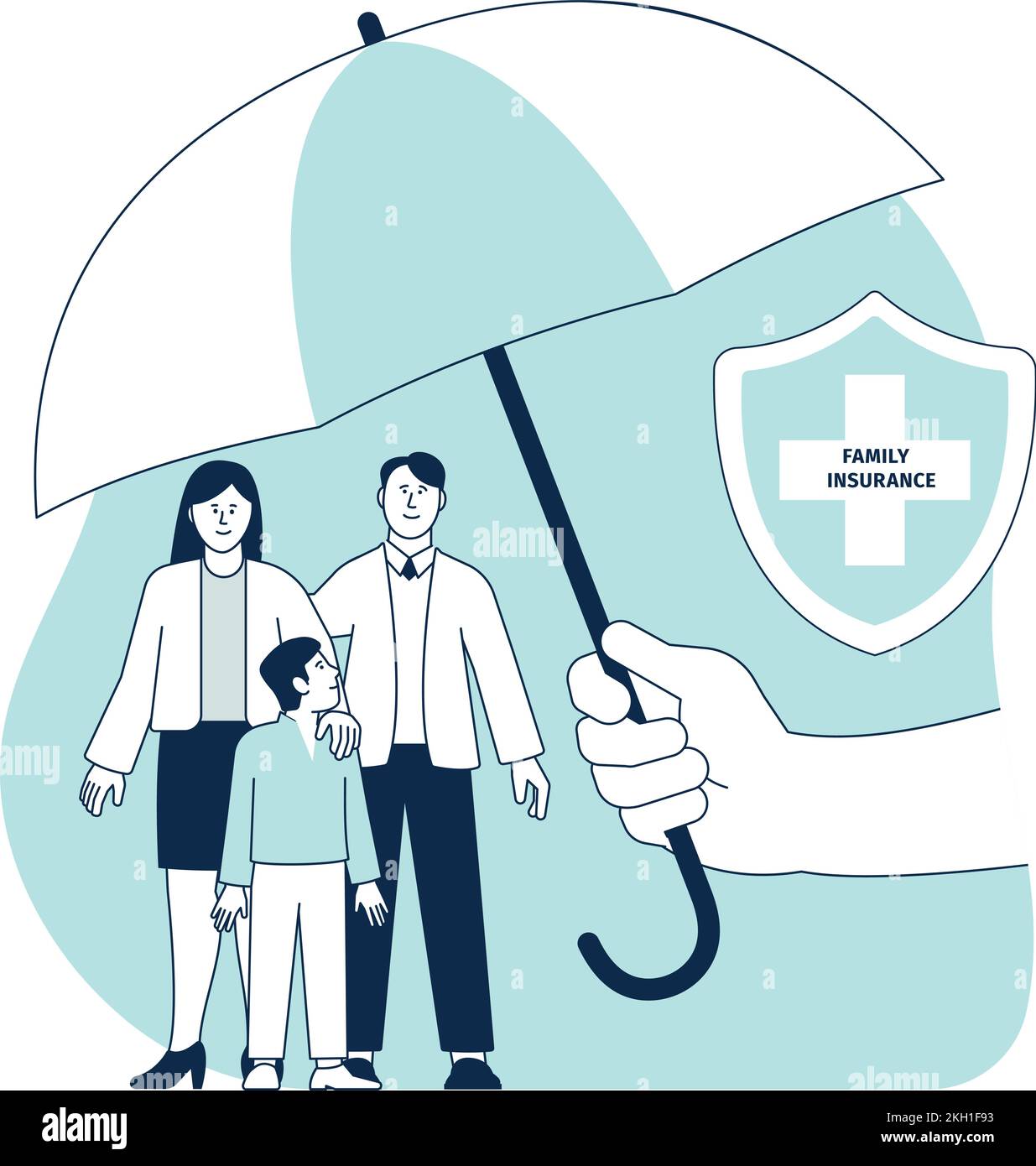Family under cover Stock Vector Images - Alamy