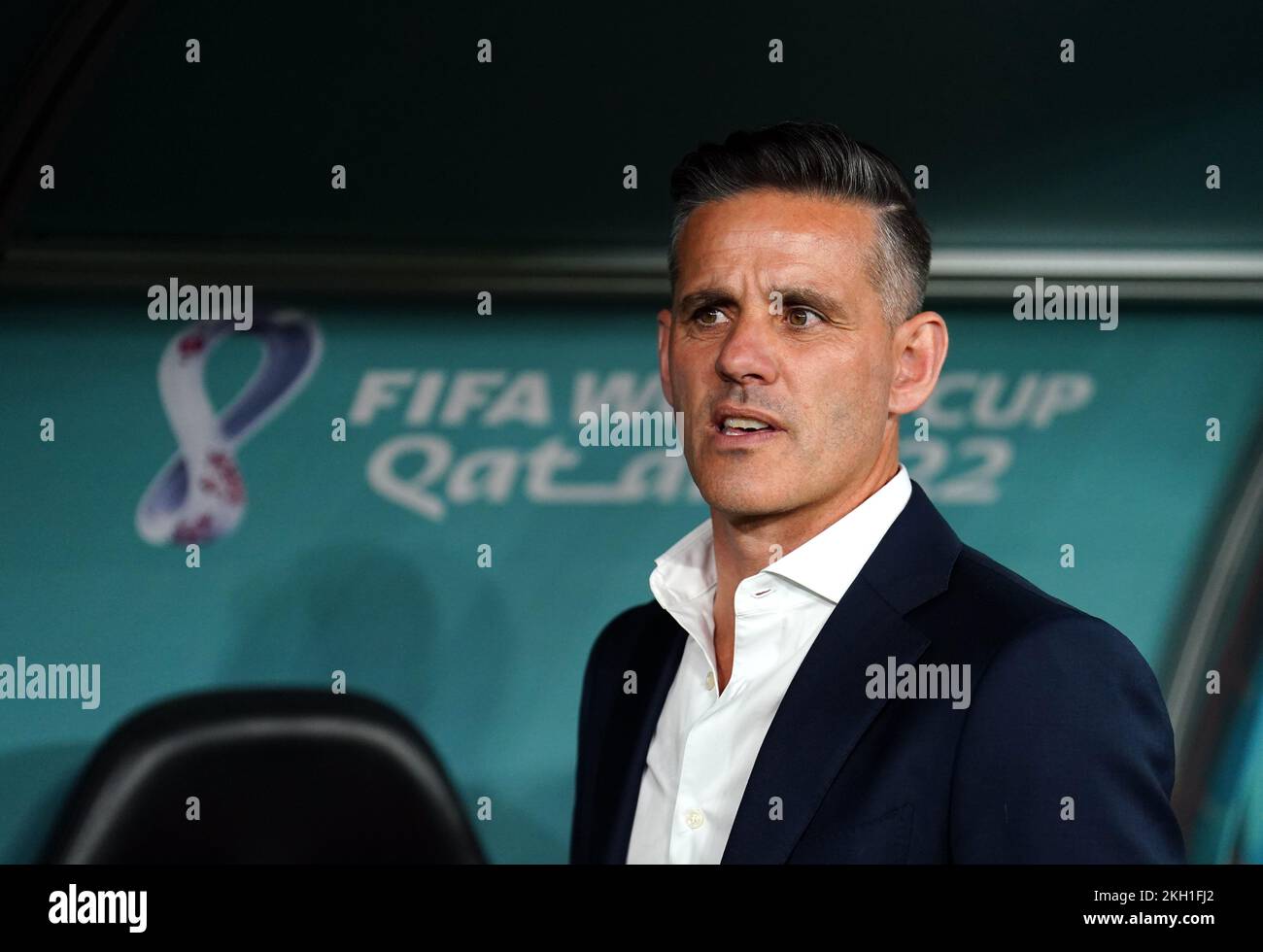 Canada manager John Herdman during the FIFA World Cup Group F match at the Ahmad bin Ali Stadium ...