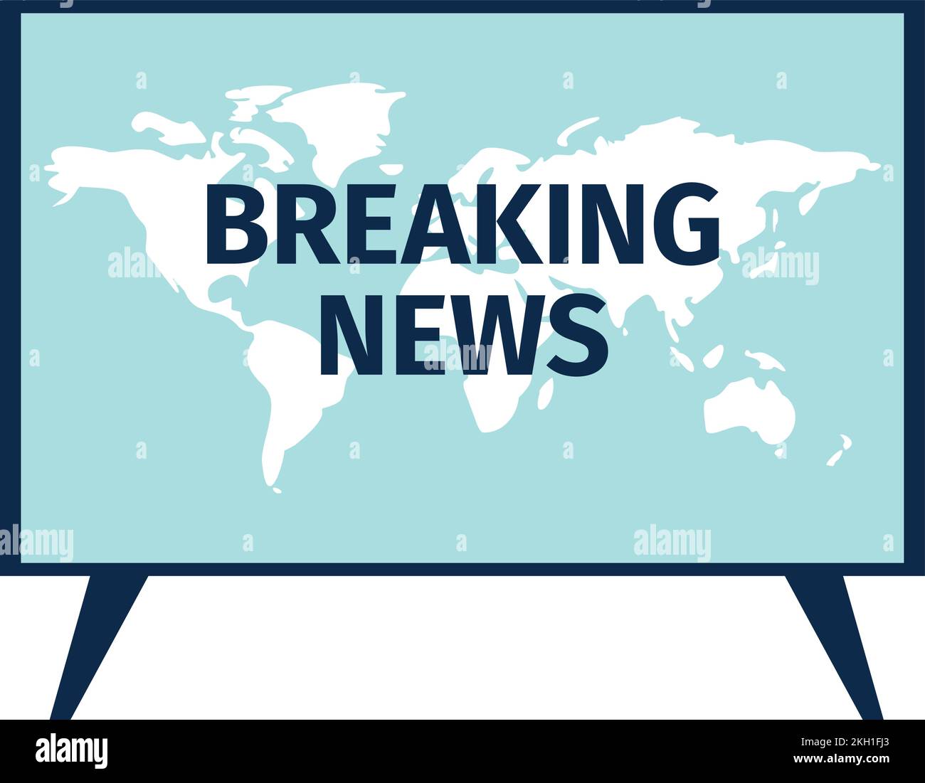 Breaking news on tv screen. Live broadcast icon Stock Vector Image ...