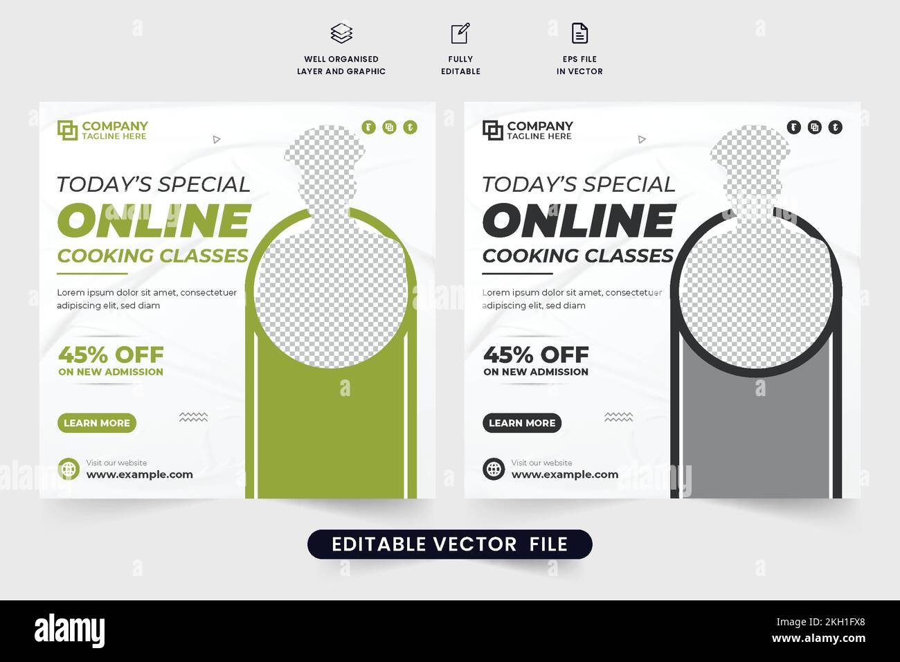 Cooking class promotional web banner for the culinary training center ...