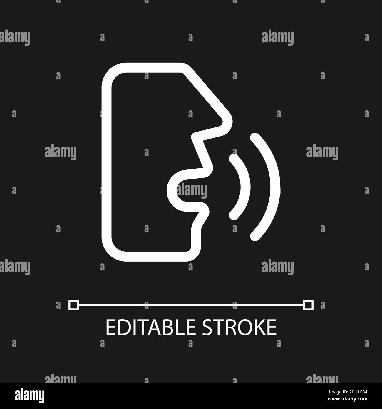 Speech recognition pixel perfect white linear ui icon for dark theme ... Speech recognition pixel perfect white linear ui icon for dark theme ...