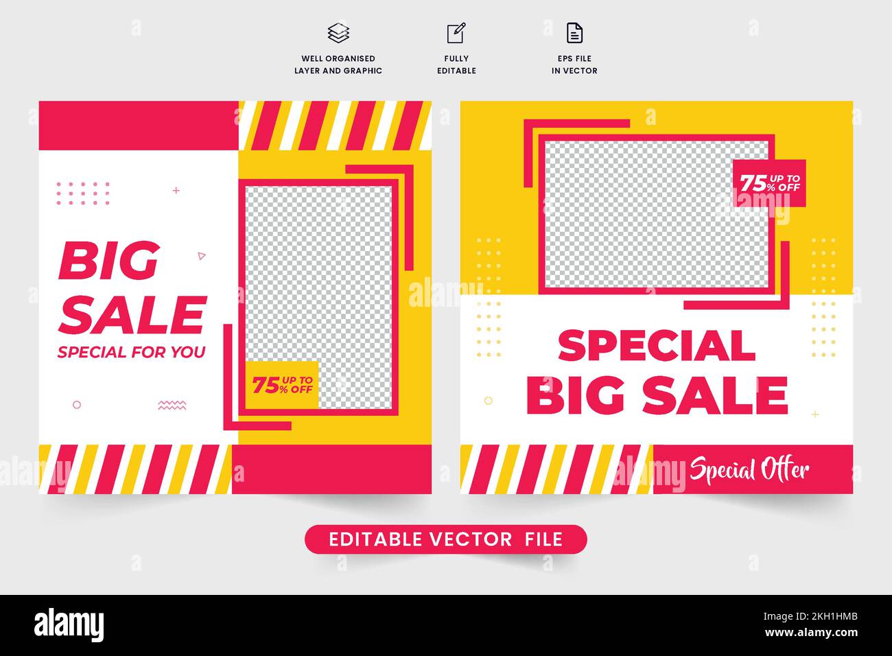 Mega sell social media post vector vectors hi-res stock photography and ...