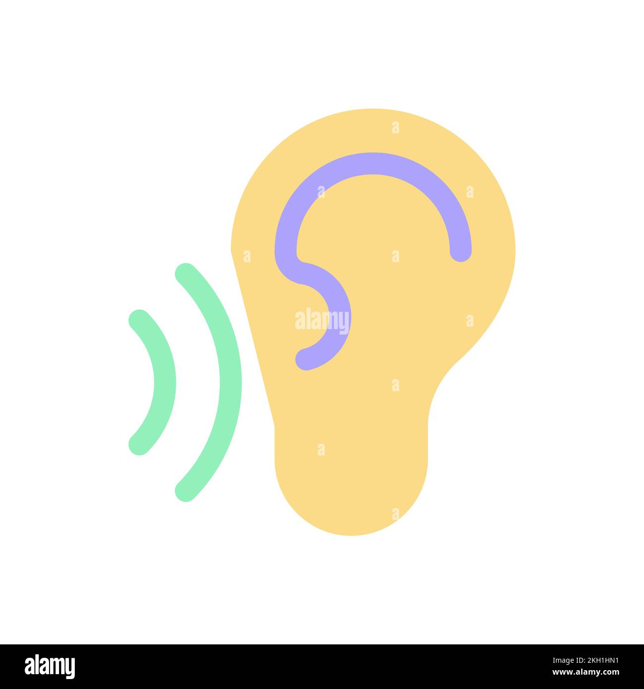 Listen flat color ui icon Stock Vector Image & Art - Alamy