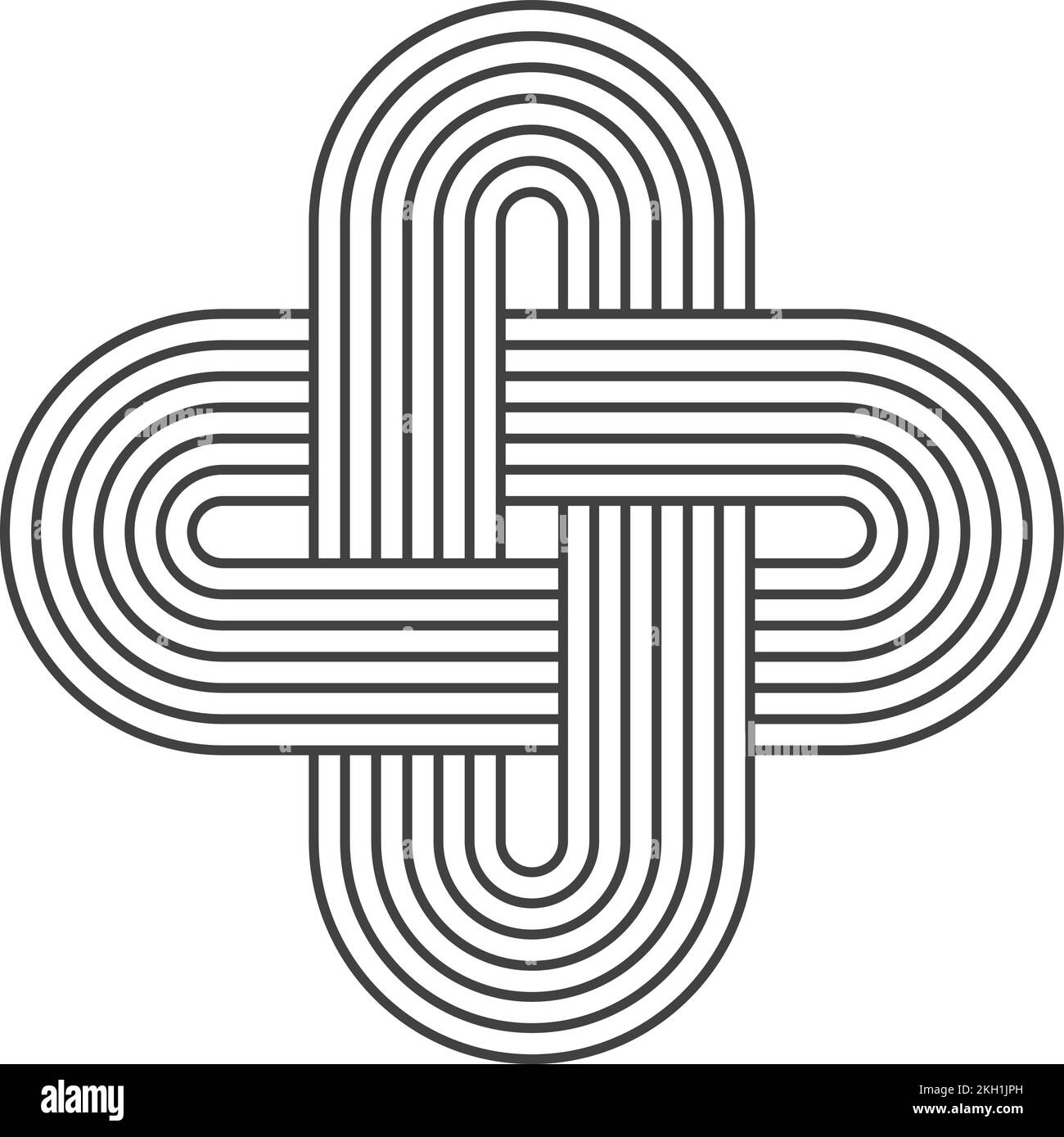 Geometric line loop element in mid century style Stock Vector Image ...