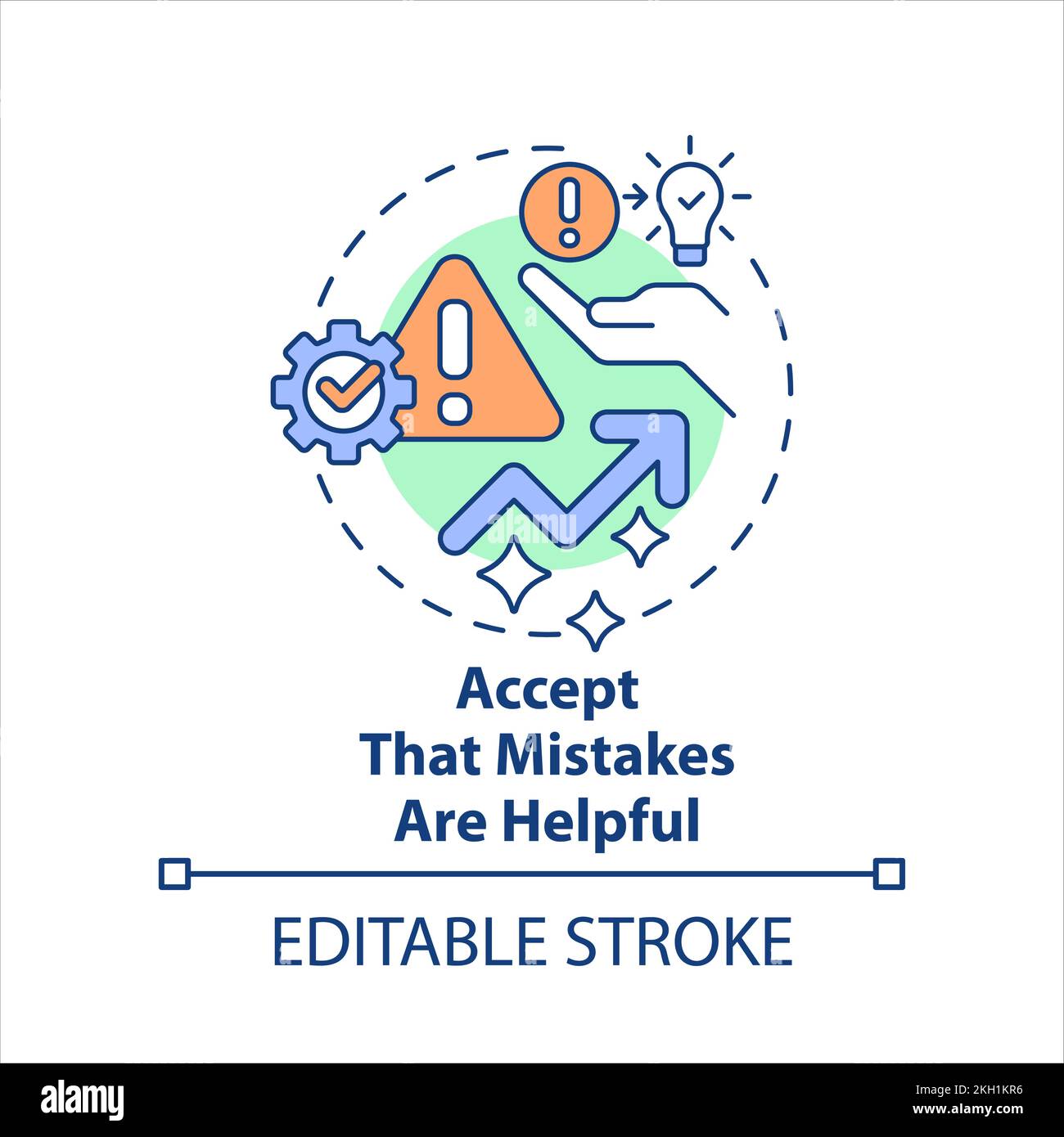 Accept mistakes value concept icon Stock Vector Image & Art - Alamy