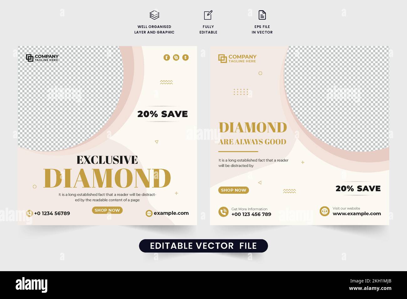 Ornament store template design for social media marketing. Special ...