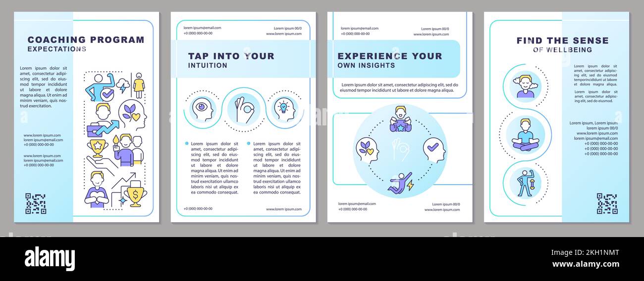 Key goals of coaching brochure template Stock Vector Image & Art - Alamy