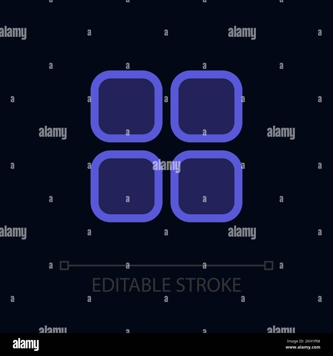 Mobile app menu pixel perfect glassmorphism ui icon for dark theme ...