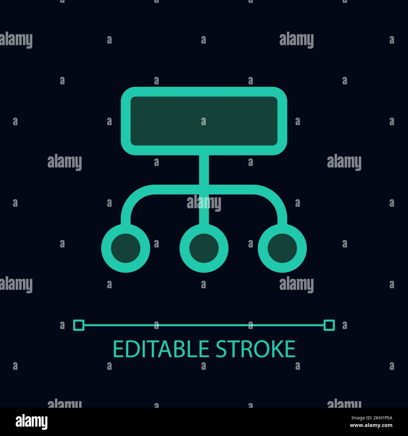 Tree diagram pixel perfect glassmorphism ui icon for dark theme Stock Vector Image & Art - Alamy