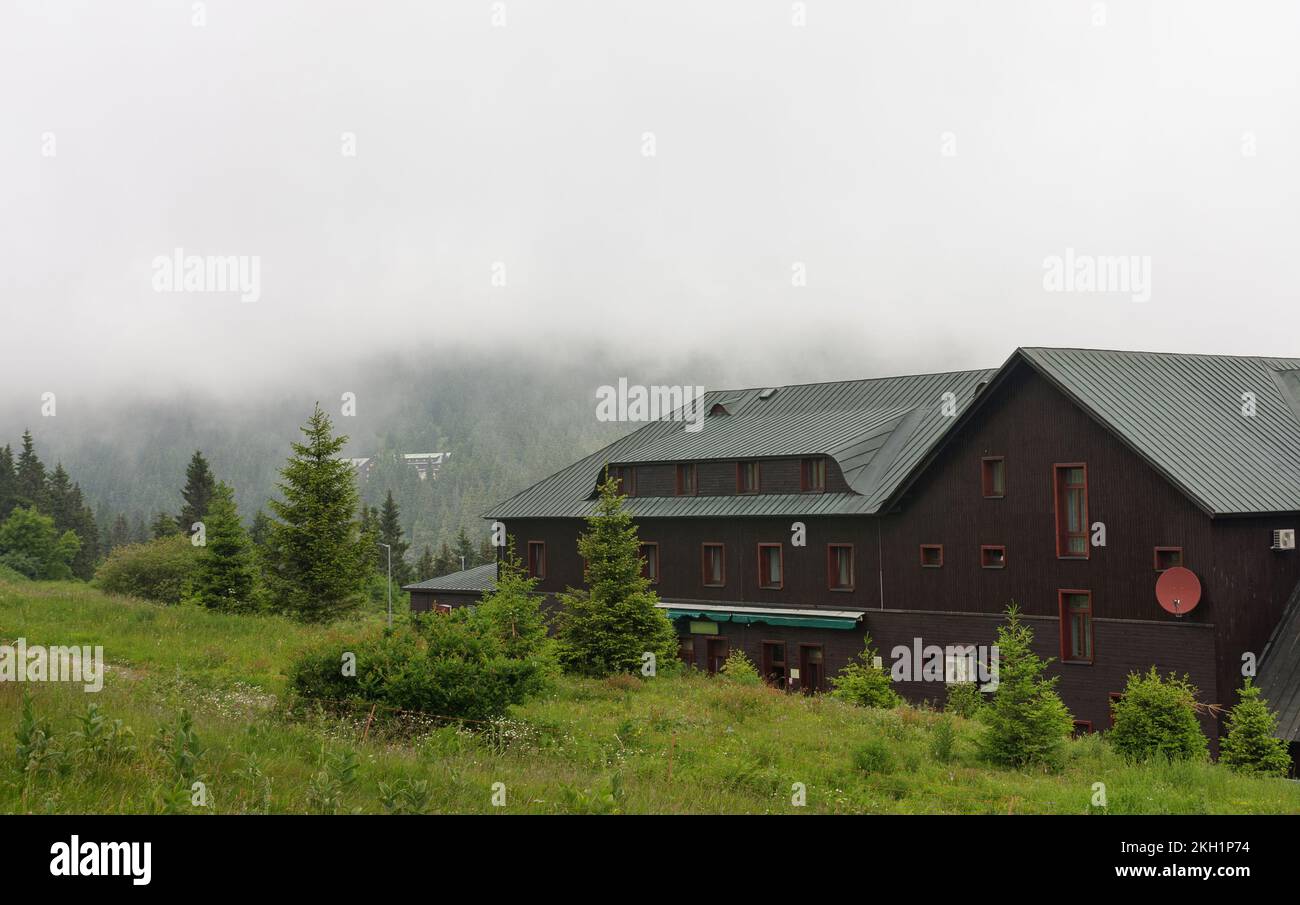 Mountain hotel under Praded , the highest hill of Jesenik mountains ...