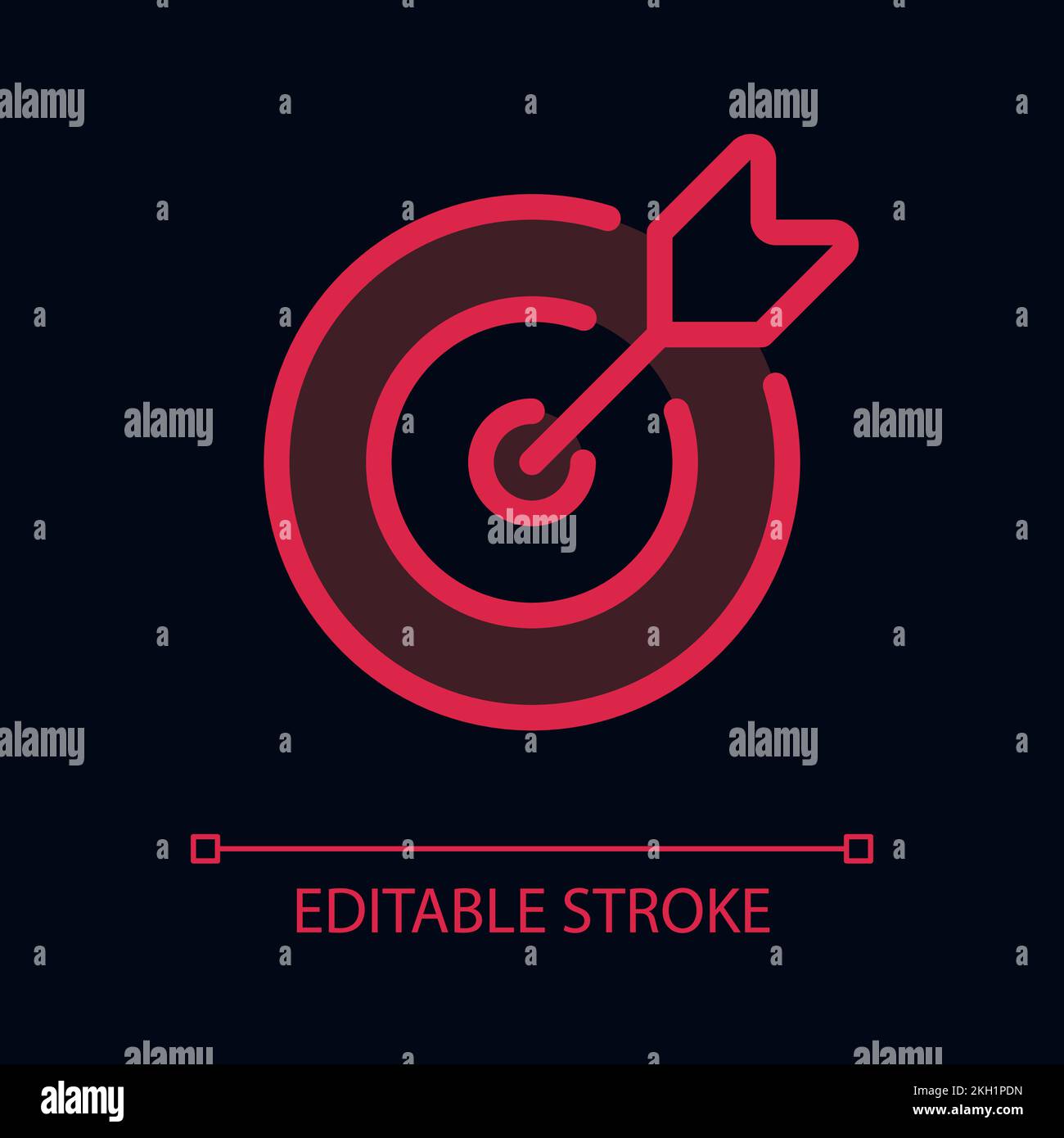 Target pixel perfect glassmorphism ui icon for dark theme Stock Vector ...