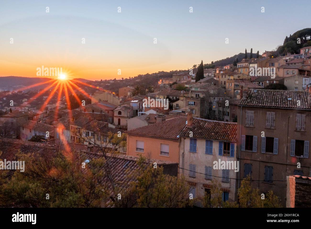 Bormes les Mimosas, charming village in the south of France Stock Photo ...