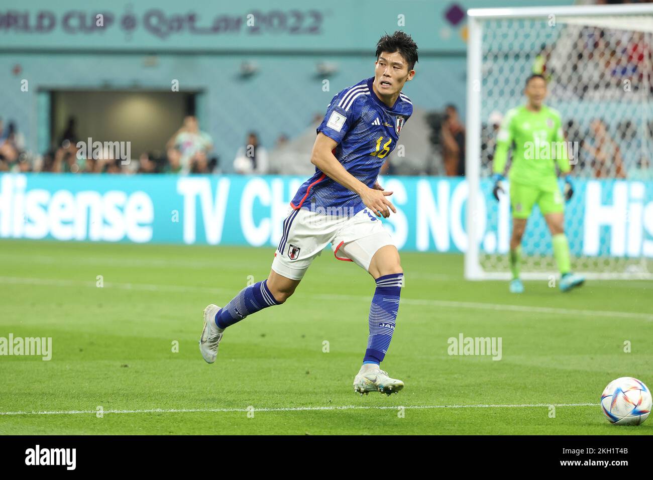Takehiro Tomiyasu of Japan during the FIFA World Cup 2022, Group E ...