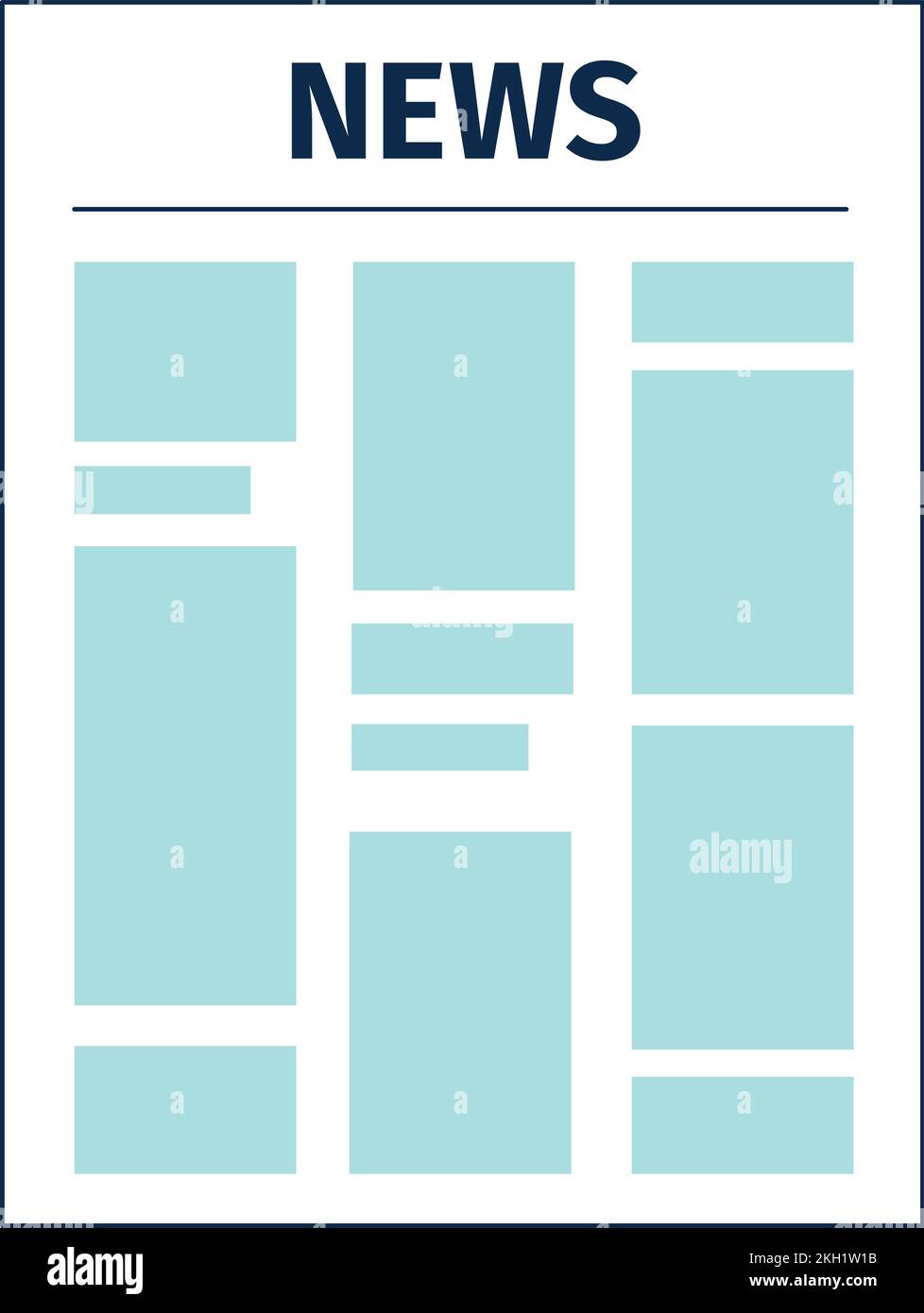 Newspaper icon. News website layout. Media page Stock Vector Image ...