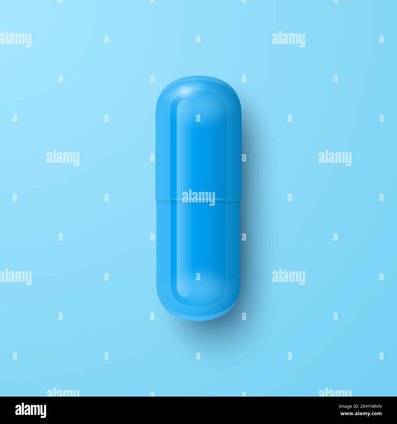 Vector 3d Realistic Blue Pharmaceutical Medical Pill, Capsule, Tablet ...
