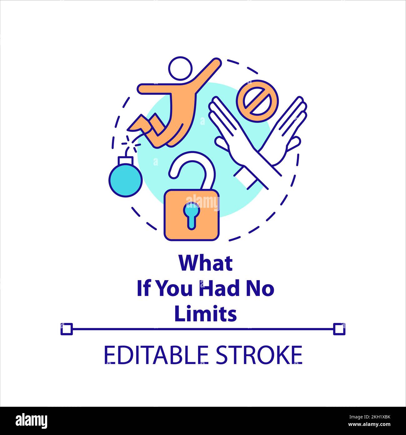 What if you had no limits concept icon Stock Vector Image & Art - Alamy