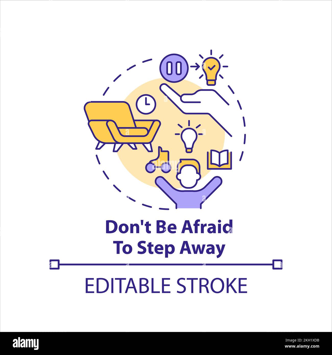 Dont be afraid to step away concept icon Stock Vector Image & Art - Alamy