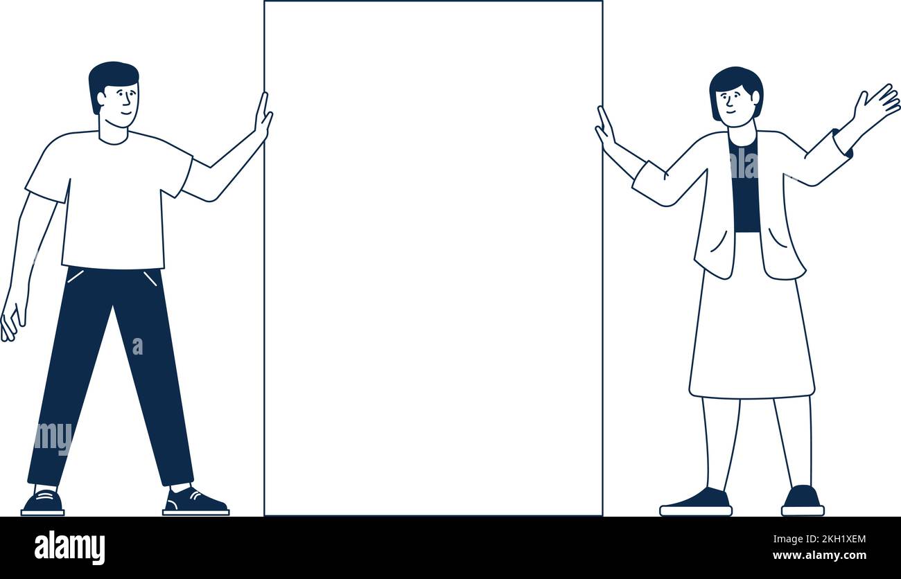 Woman looking blank white Stock Vector Images - Alamy