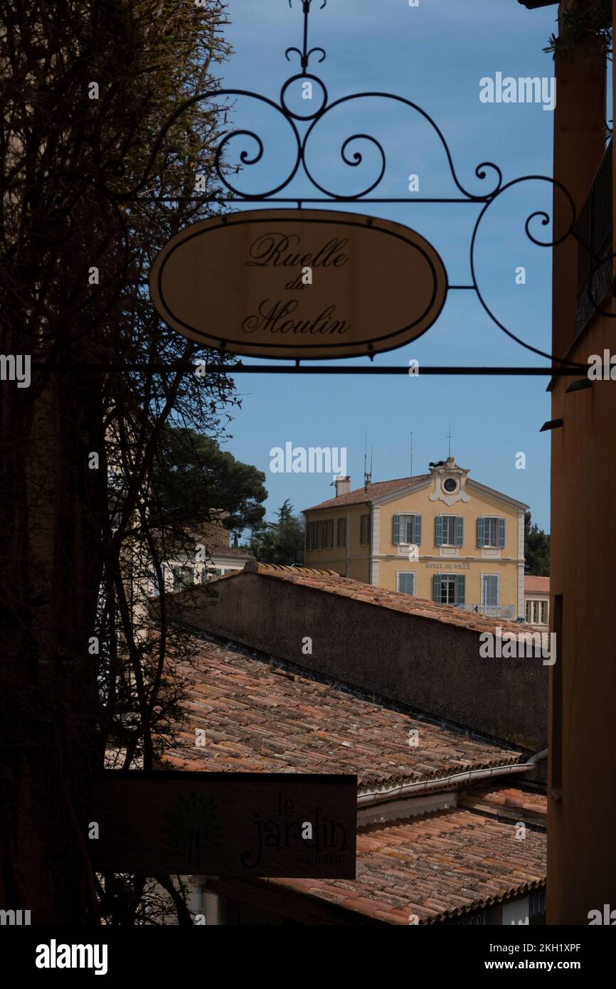 Bormes les Mimosas, charming village in the south of France Stock Photo - Alamy