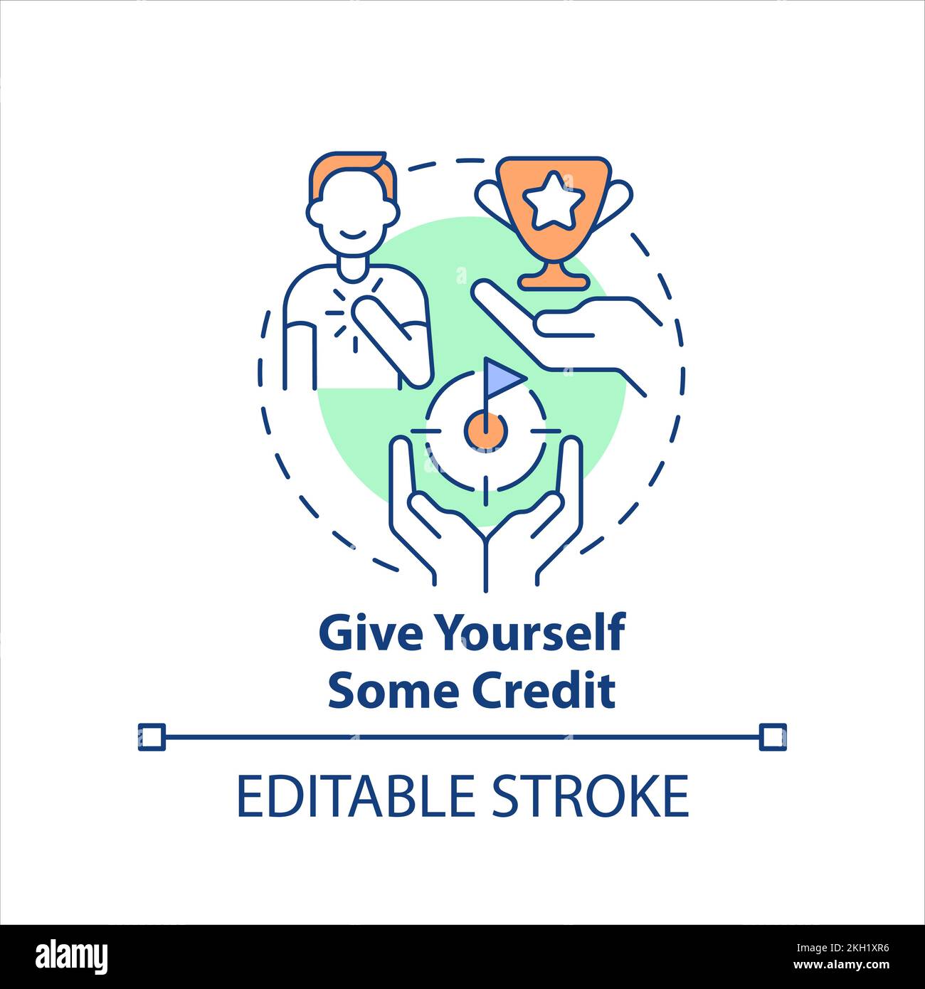 Give yourself some credit concept icon Stock Vector Image & Art - Alamy