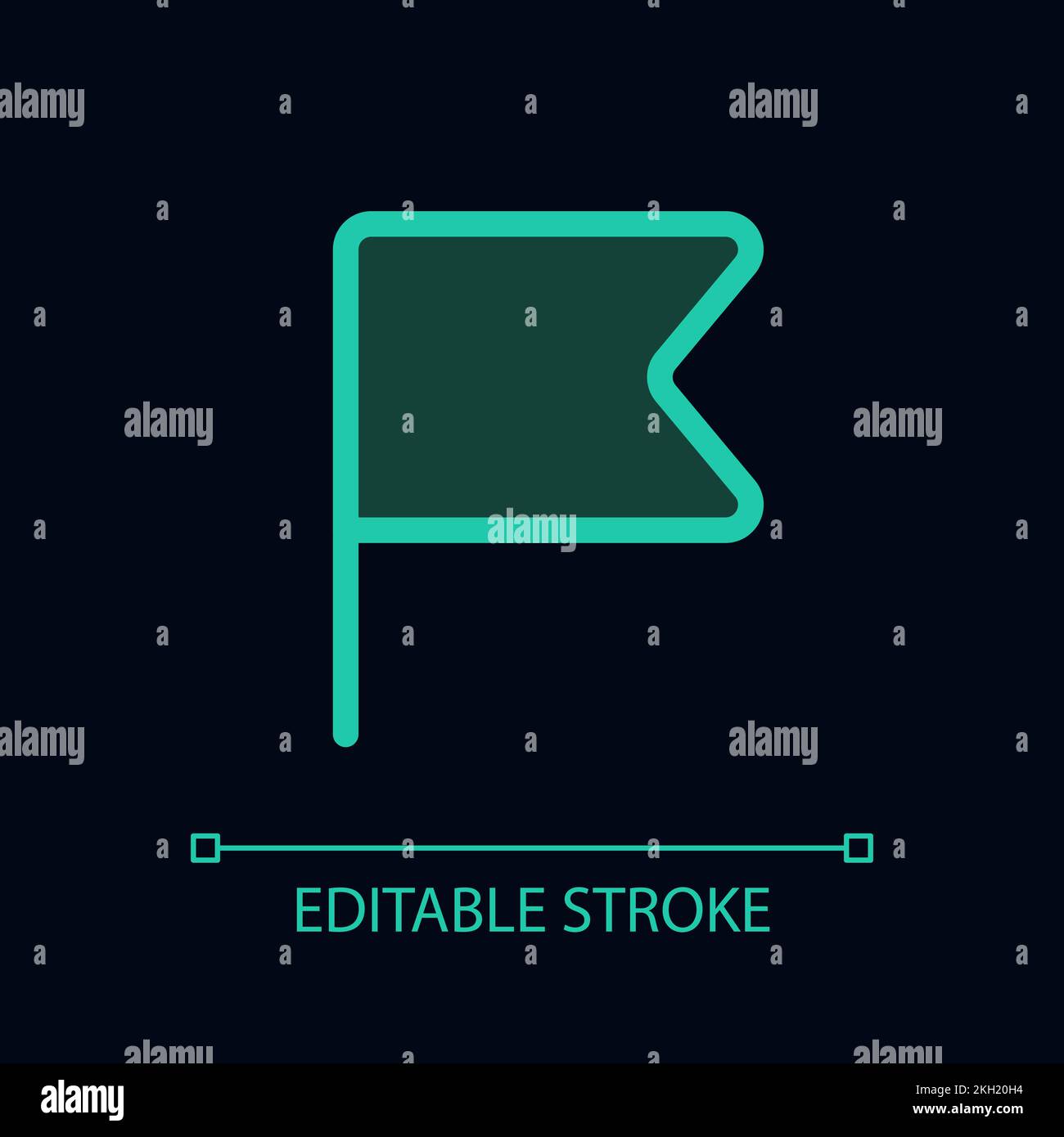 Simple flag for report pixel perfect glassmorphism ui icon for dark ...