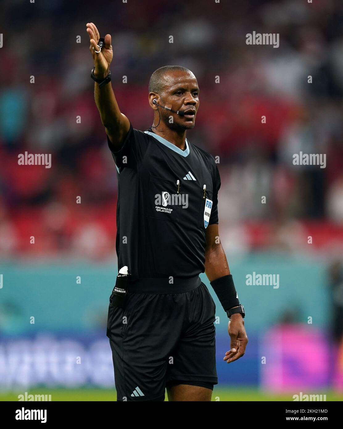 Referee Janny Sikazwe during the FIFA World Cup Group F match at the ...