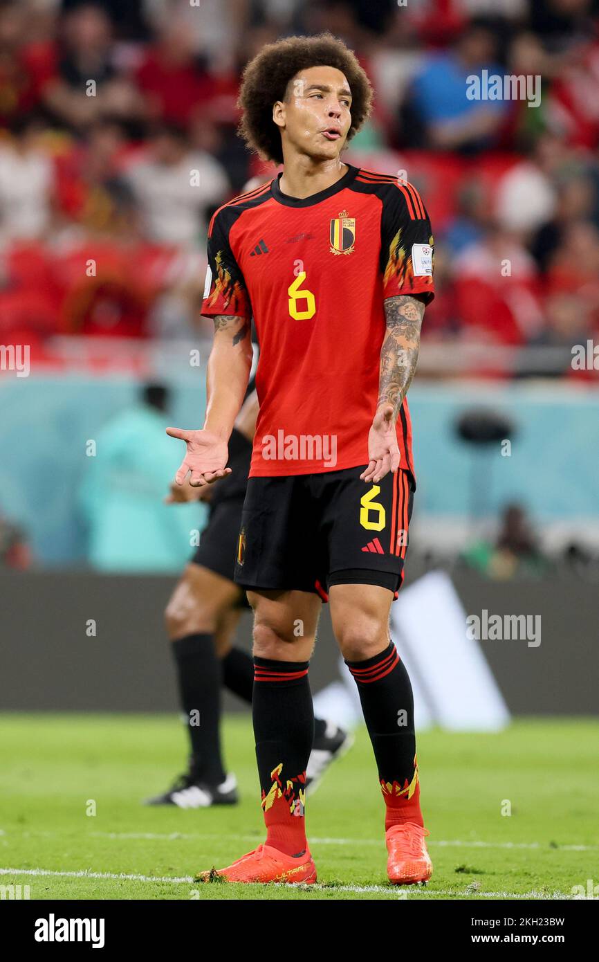 Belgium's Axel Witsel reacts after a soccer game between Belgium's ...