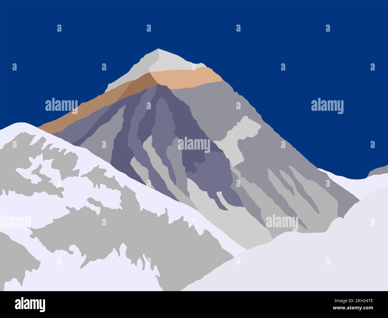 vector illustration logo of Mount Everest 8,848 m, geological structure ... vector illustration logo of Mount Everest 8,848 m, geological structure ...