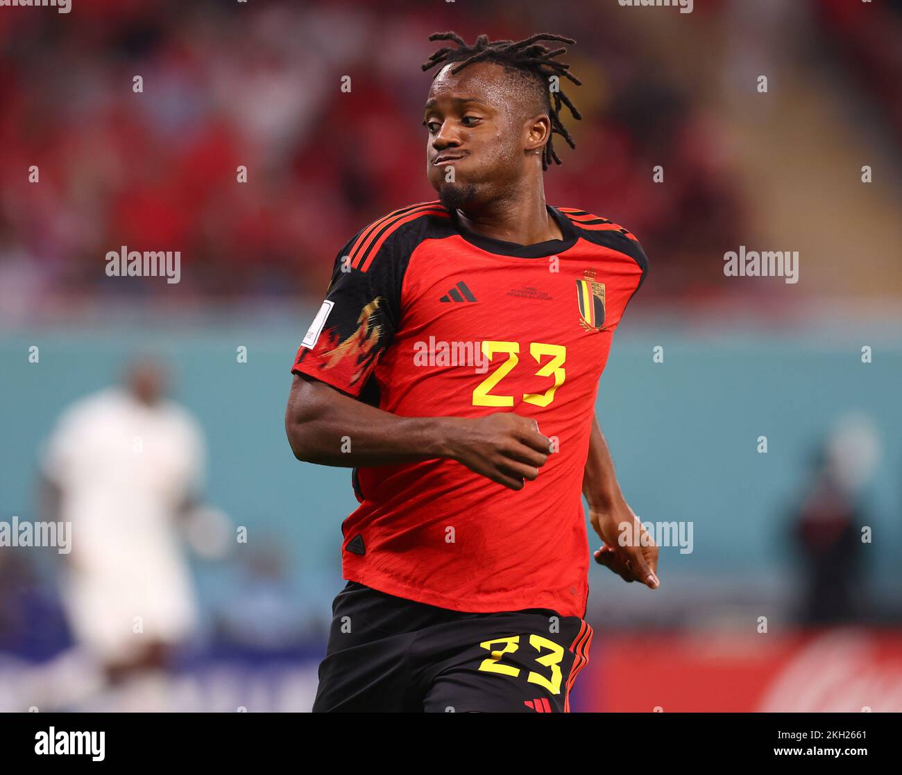 Al Rayyan, Qatar. 23rd Nov, 2022. Michy Batshuayi of Belgium during the ...