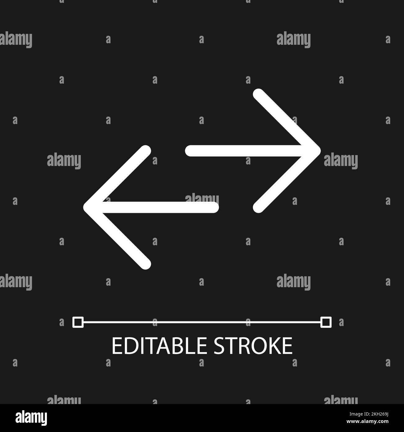 Swap languages pixel perfect white linear ui icon for dark theme Stock ...