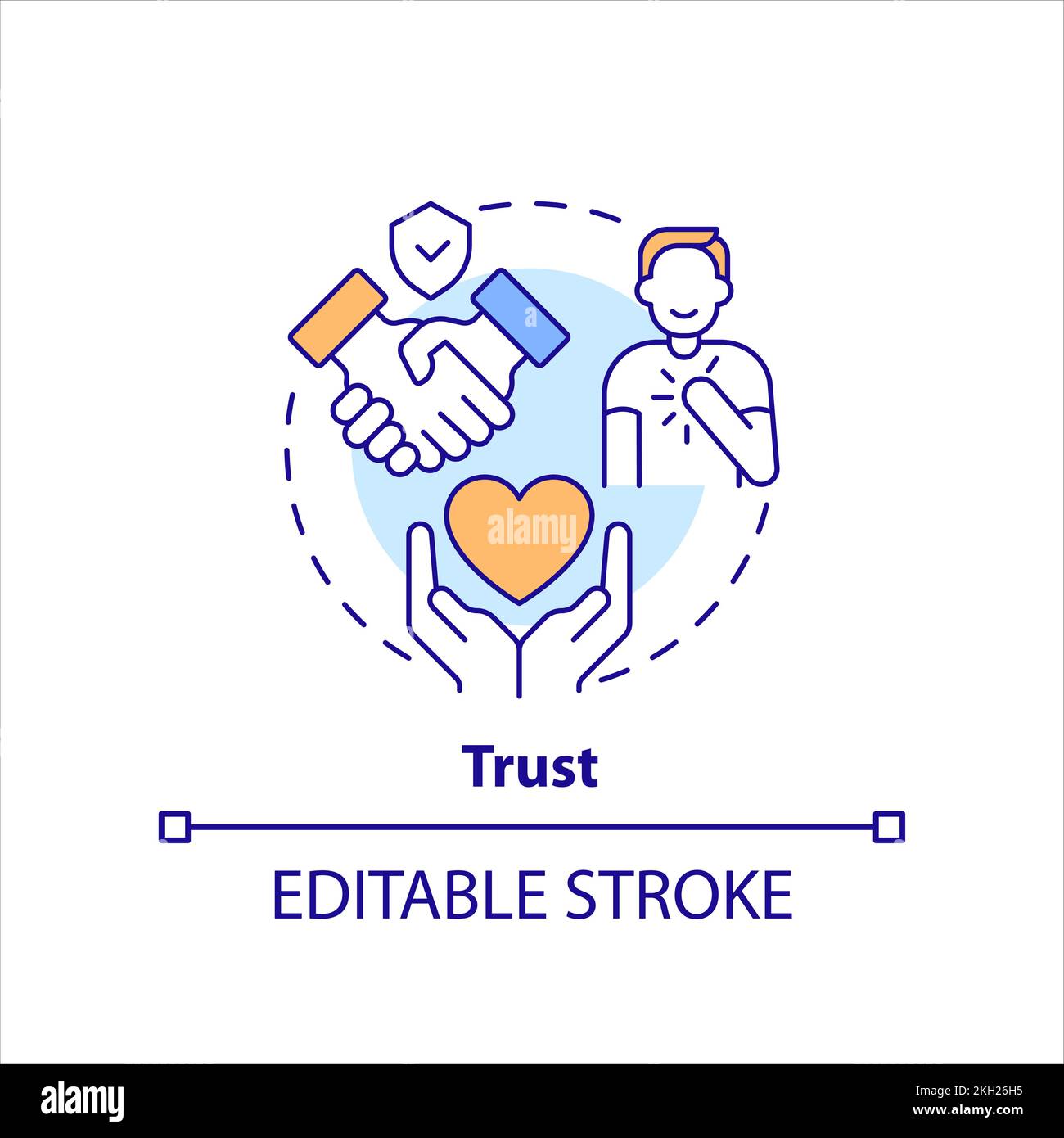 Trust concept icon Stock Vector Image & Art - Alamy