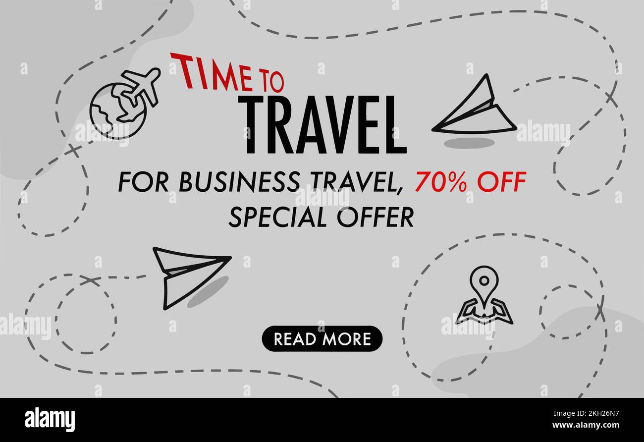 A business travel banner vector illustration Stock Vector Image & Art ...