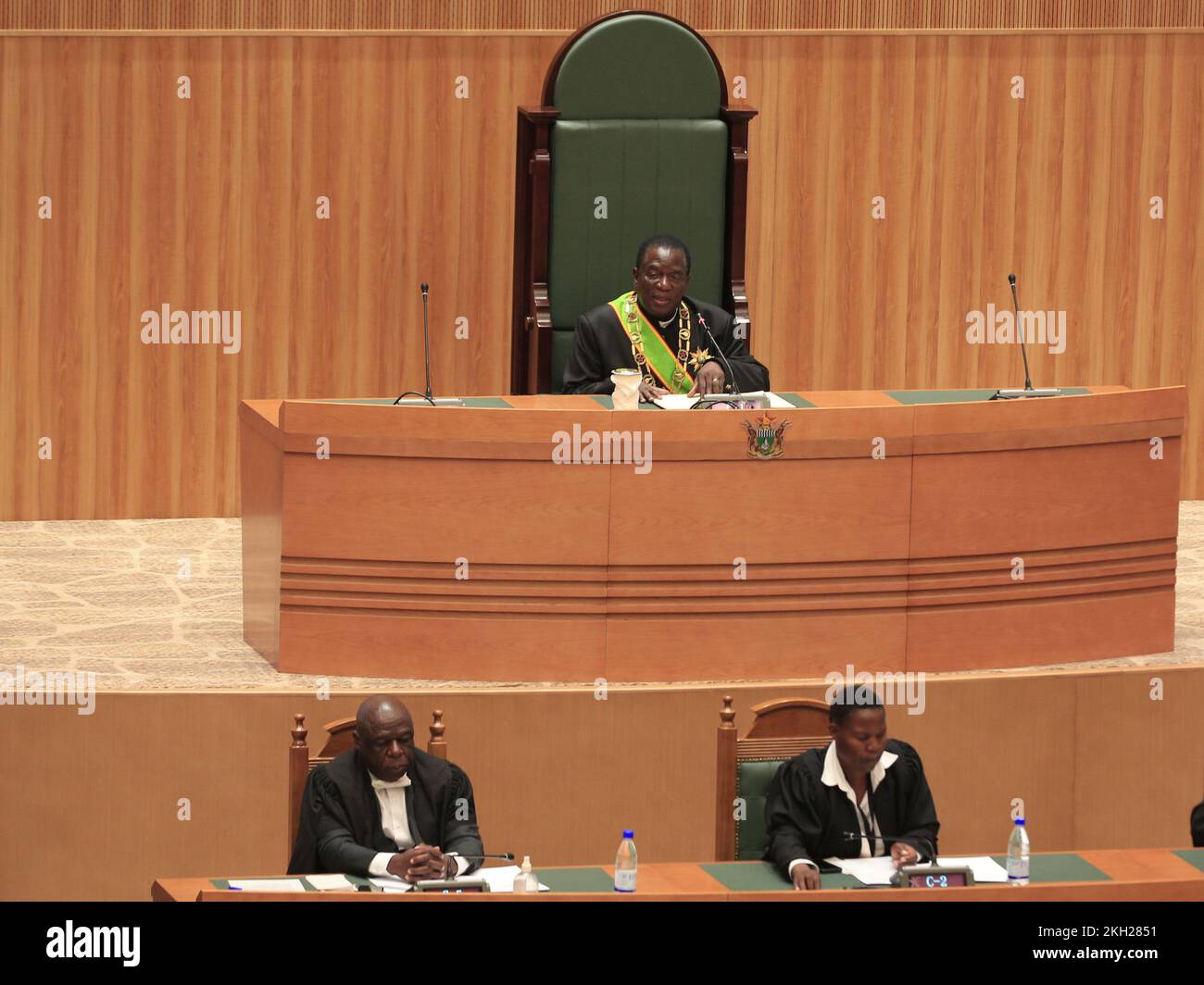 Harare, Zimbabwe. 23rd Nov, 2022. Zimbabwean President Emmerson ...