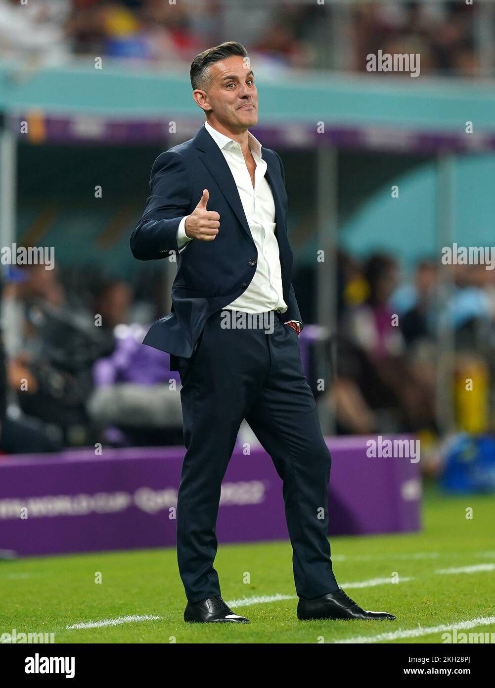 Canada manager John Herdman gestures on the touchline during the FIFA ...